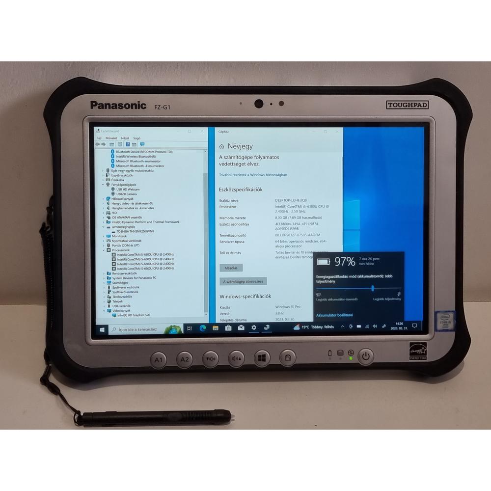 Eladó használt tablet- Panasonic Toughpad FZ-G1, 10,1 FULL HD Kijelző ...